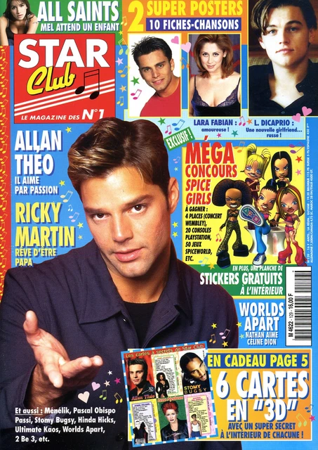 MAGAZINE STAR-CLUB N°129, Ricky MARTIN, SPICE GIRLS, ALL SAINTS, 2Be3 ...