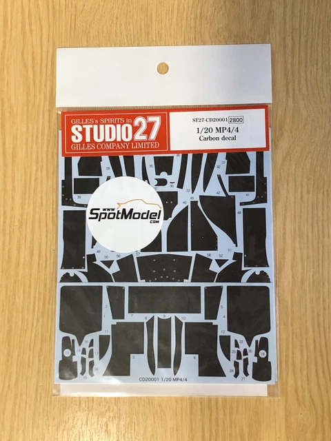 STUDIO 27 DECALS - 1/20 McLaren MP4/4 Carbon ST27-CD20001 for Tamiya ...