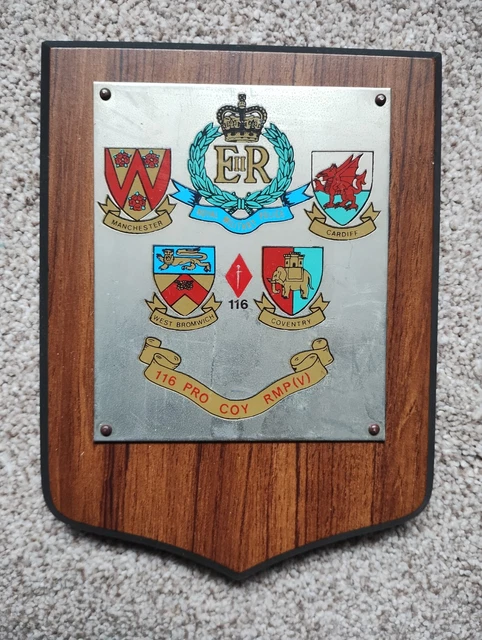 BRITISH ARMY REGIMENTAL Wall Plaque - 116 Pro CoY Royal Military Police ...