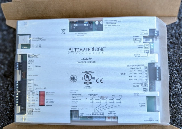 ALC - AUTOMATED Logic LGR250 BACnet Control Module $700.00 - PicClick
