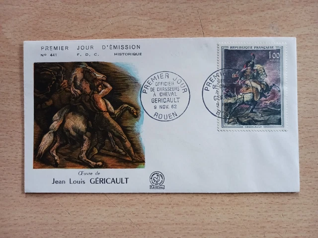 ENVELOPPE 1ER JOUR France Officiers De Chasseurs A Cheval " GERICAULT " de 1962. EUR 25,00 ...