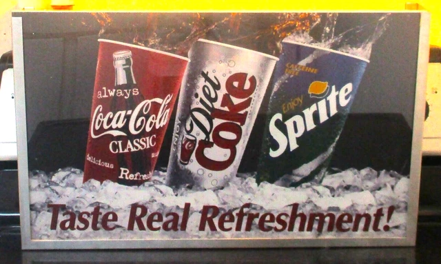 VINTAGE LANCER COCA-COLA, Diet Coke, Sprite Taste Real Refreshment ...
