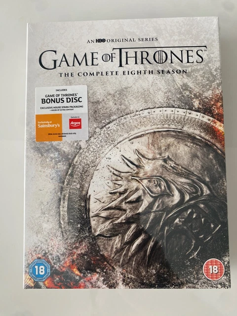 GAME OF THRONES Complete Season 8 + Bonus Disc DVD Brand New & Sealed ...