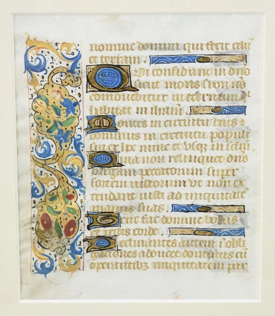 ORIGINAL DOUBLE SIDED Vellum Manuscript Sheets Illuminated Parchment ...
