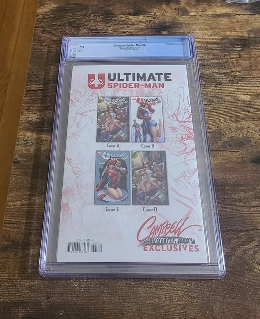 HOUSSE VARIANTE EXCLUSIVE Ultimate Spider-Man #4 CGC 9,8 J Scott Campbell C EUR 23,33 - PicClick FR