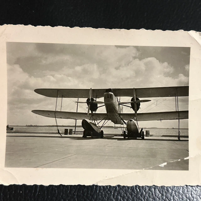 FOTO WK2 SOLDAT Wehrmacht Flugzeug Flieger Airplane Heinkel He 59 Front ...
