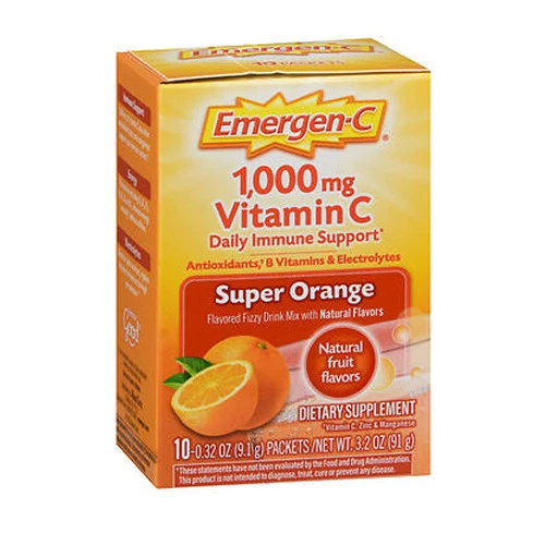 VITAMIN C DRINK Mix Raspberry Flavor 1000 mg 10 Packets By Emergen-C £ ...