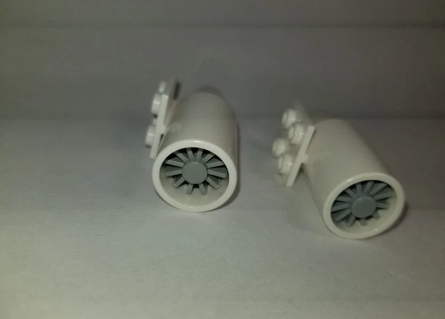 LEGO SET WHITE Jet Engine Inverted 2x4 GRAY Propeller Airplane Space ...