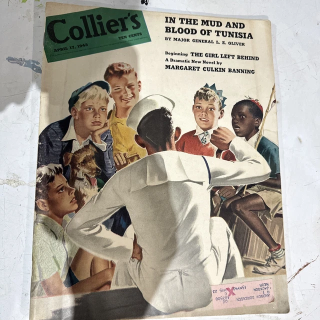 1943 COLLIERS APRIL 17-Tunisia, Frank Sinatra;Aldous Huxley;Submarines ...