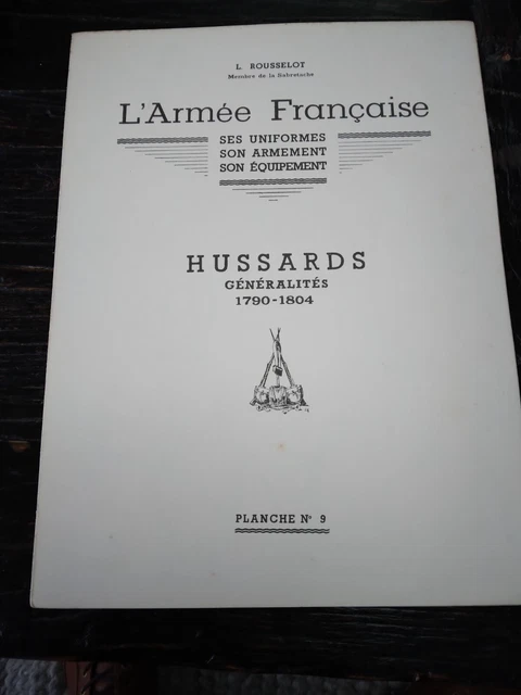 ROUSSELOT ARMEE FRANCAISE planche 9 1957 hussards 1790 EUR 10,00 ...