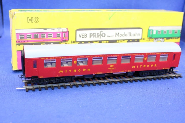 PIKO SPUR H0 DR Reko-Speisewagen Mitropa Licht/sehr guter Zustand/OVP ...