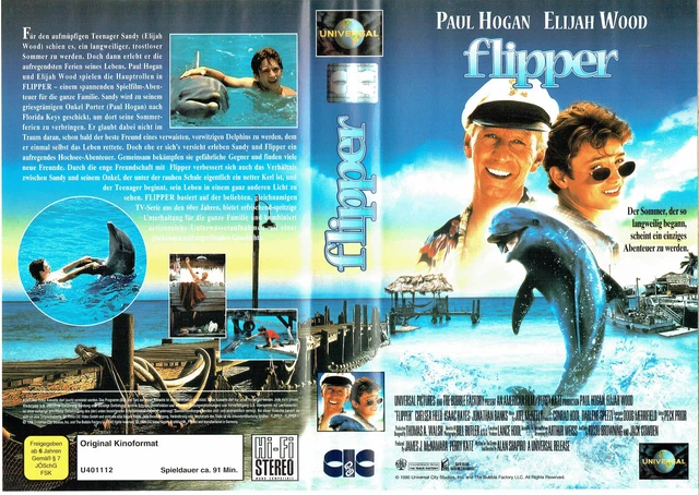 (VHS) FLIPPER - Elijah Wood, Paul Hogan, Jonathan Banks (1996) £5.61 ...