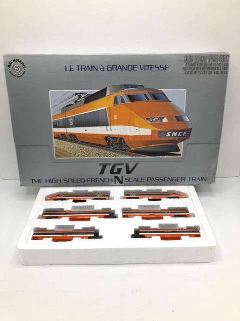 BACHMANN N GAUGE TGV High Speed French Passenger Train 6 Car Set 51 ...