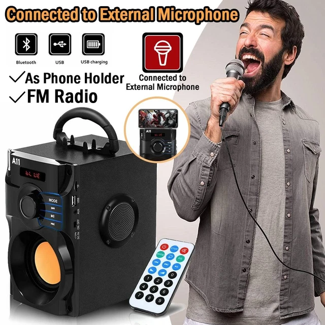 HEAVY BASS PORTABLE Bluetooth Speakers MP3 with Remote FM MIC Karaoke £ ...