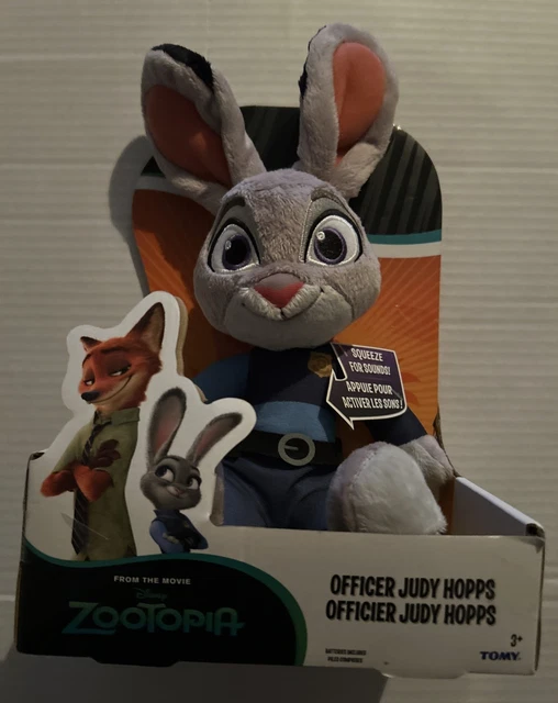 DISNEY ZOOTOPIA OFFICER Judy Hopps Talking Plush 6 phrases TOMY 13.5 ...