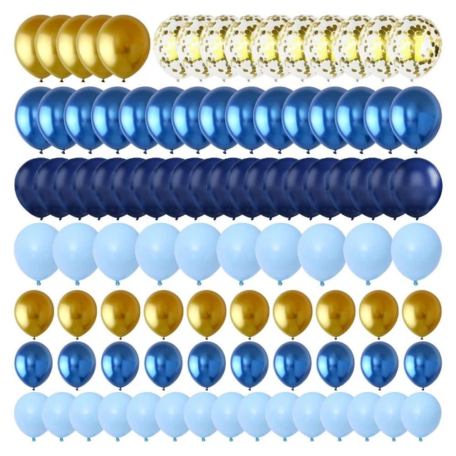 NAVY BLUE BALLOON Garland Metallic Gold Gold Confetti Arch Kit Girls ...