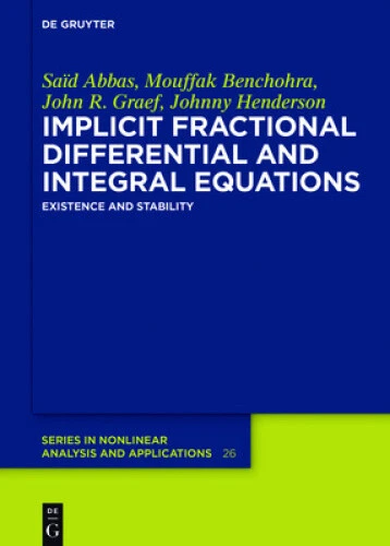 Implicit Fractional Differential And Integral Equations Existence And Eur 230 88 Picclick Fr