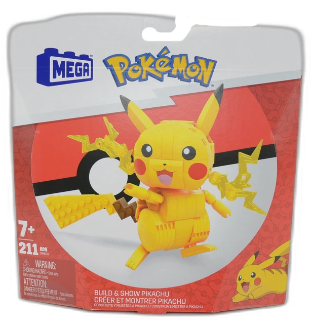 MATTEL MEGA CONSTRUX GMD31 Pokemon Pikachu Bauset 10cm Neuf Emballage D ...