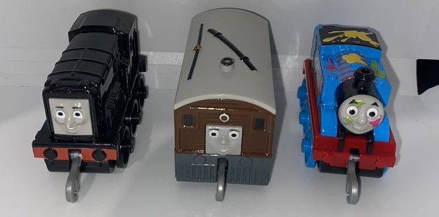 THOMAS THE TANK Engine Mattel Die Cast Trains Paint Splat Thomas Diesel ...