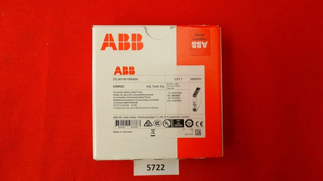 ABB UNIVERSAL SAFETY Relay Timer Timers USR22 24VDC Relay New Sealed $589.96 - PicClick CA
