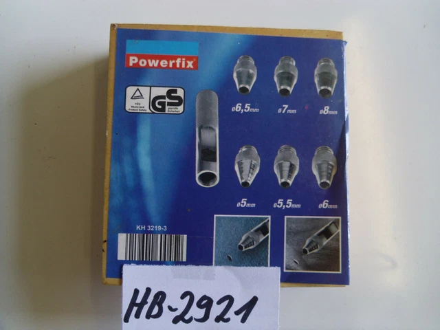 HB-2921 LOCHEISEN - Set 7 teilig KH3219-3 Kompernass Powerfix EUR 5,50 ...