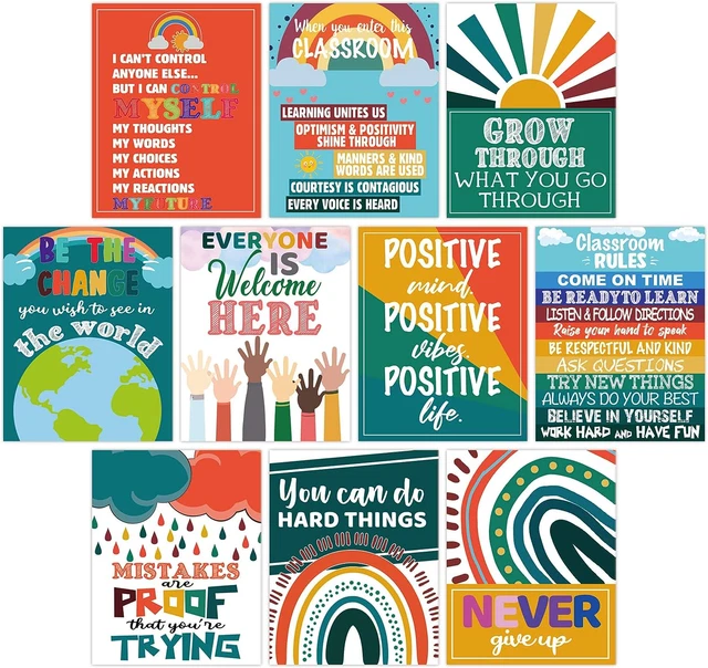 10 CLASSROOM DECORATIONS, Motivational Posters for Classroom ...