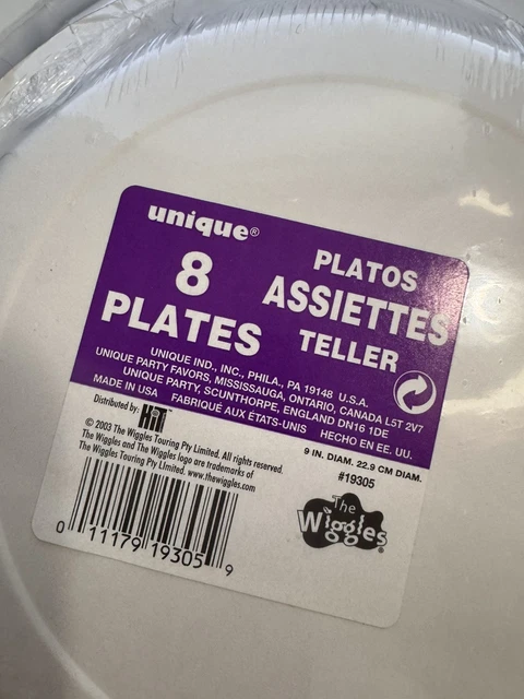 THE WIGGLES BIRTHDAY Party Plates, Napkins & Loot Bags 2003 *NEW* Retro ...