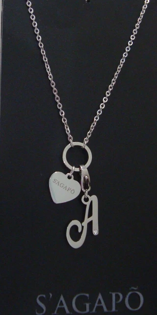 SAGAPO LETTERA A Collana Donna in Acciaio Sagapò SHAC1 SHA179 S'Agapò ...