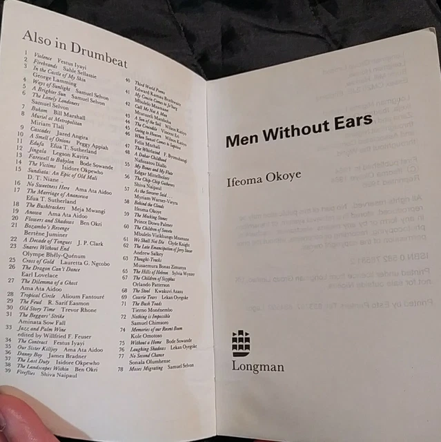 AFRICAN NOVEL MEN Without Ears by Ifeoma Okoye - 1996 - Nigerian ...
