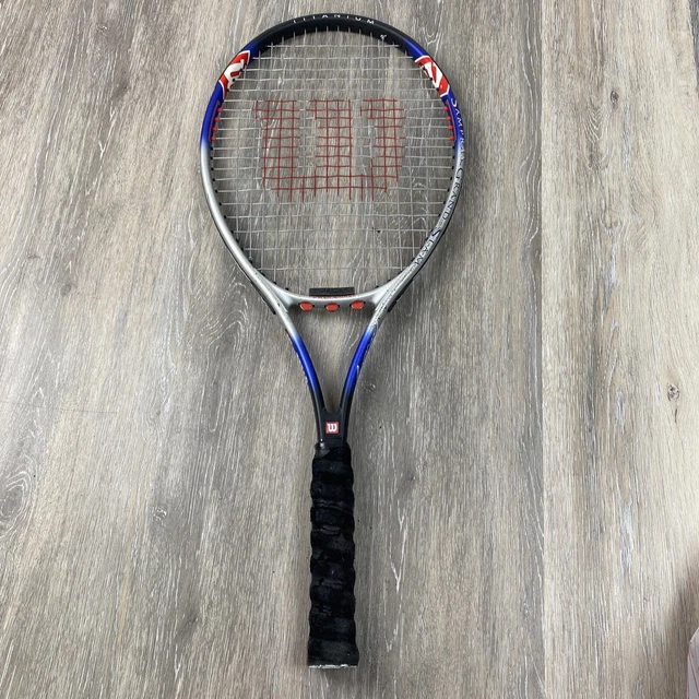 WILSON TENNIS RACQUET Pete Sampras Grand Slam Titanium L 4 1/2 $18.00 ...