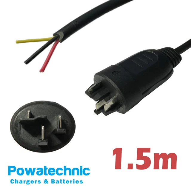 BOSCH 3 PIN Charging Connector Plug & 1.5m cable lead only for E-Bike ...