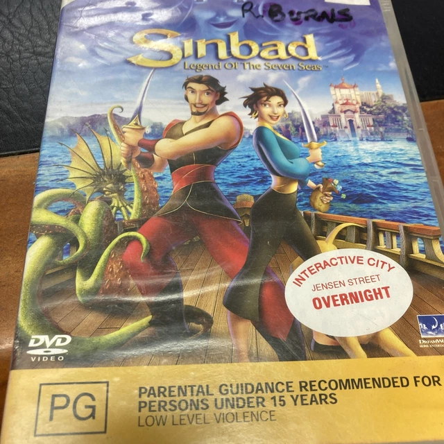 SINBAD LEGEND OF The Seven Seas DVD Region 2 -4 🇦🇺Family Disc (b48/11 ...