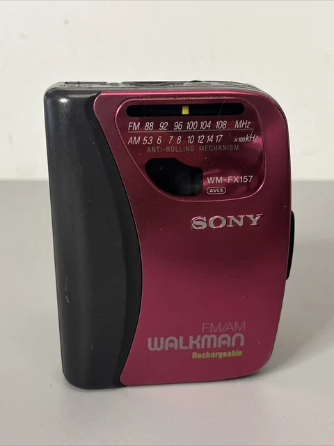 RED/PINK SONY WALKMAN WM-FX157 Radio Cassette Tape Player - Tested ...