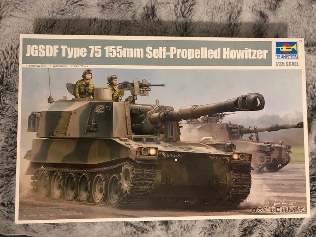TRUMPETER 5577 JGSDF Type 75 155mm Self-Propelled Howitzer 1:35 Model Kit £25.00 - PicClick UK