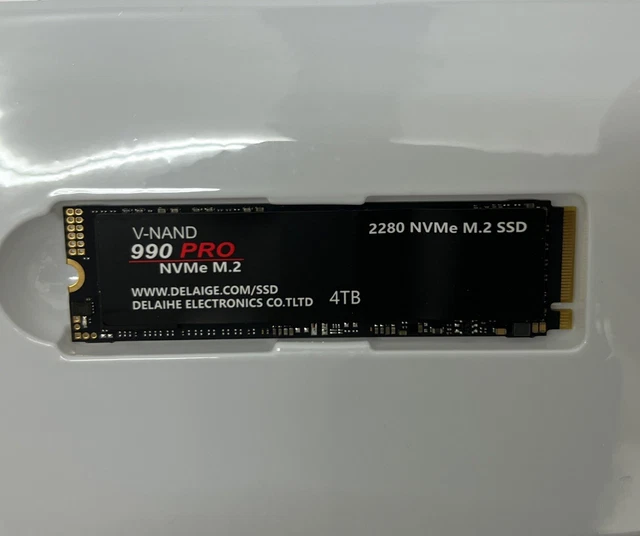 UNBRANDED PCIE 990 PRO 4TB M.2 NVMe Internal SSD - Black, PC/Laptop PCI ...