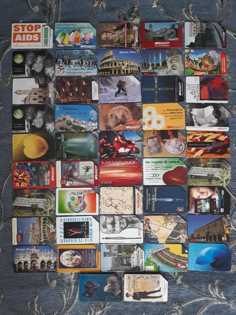 LOTTO DI 47 schede telefoniche italiane rare a tiratura bassa limitata EUR 96,00 - PicClick DE