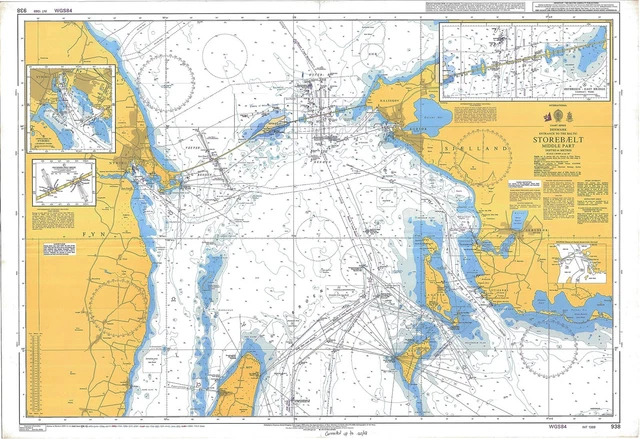 ADMIRALTY 938 DENMARK Entrance To The Baltic Storebaelt Middle Part ...