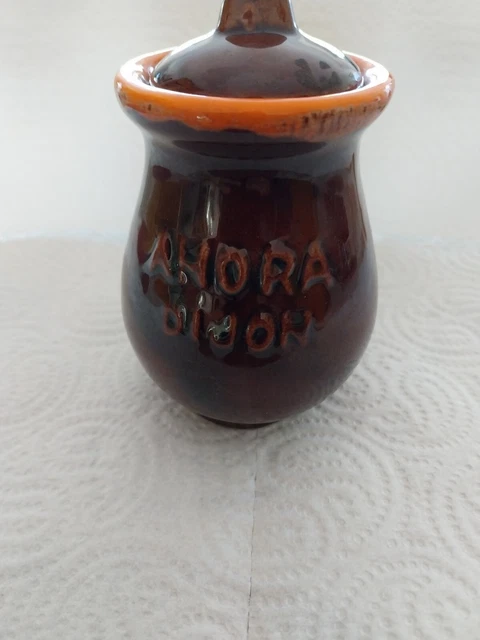 ANCIEN POT DE Moutarde de la marque Amora en céramique signé Vallauris ...