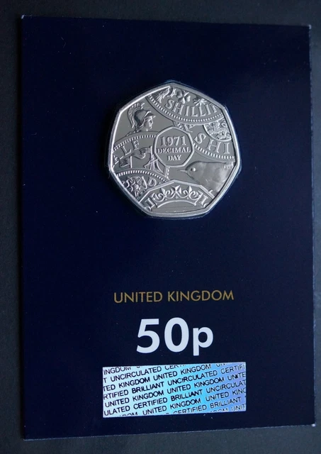 RARE ROYAL MINT 2021 Decimal Day Fifty 50p Pence Coin BRILLIANT ...