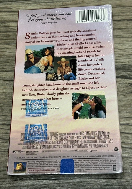 HOPE FLOATS VHS 1998 Sandra Bullock Harry Connick Jr. Gena Rowlands Mae ...