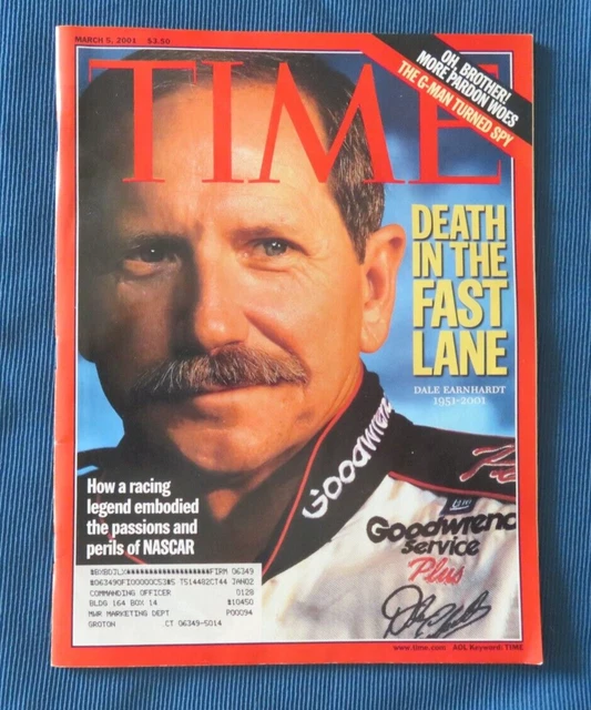 VINTAGE TIME MAGAZINE DALE EARNHARDT: Death In The Fast Lane Daytona ...