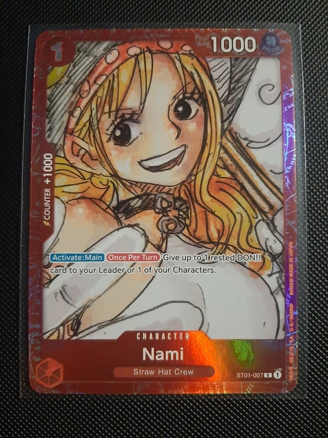 ONE PIECE CARD Game - Nami - ST01-007 - Alt Art - Film Red Edition EUR ...