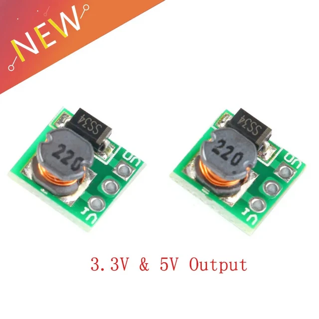 DC-DC STEP-UP POWER Module Voltage Boost Converter Board 0.9-5V to 5V ...