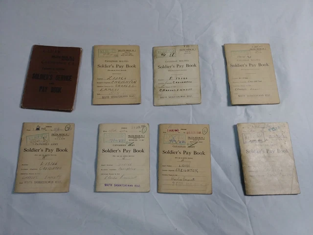 WW2 WWII CANADIAN Canada Soldier's Service Pay Book Lot South ...