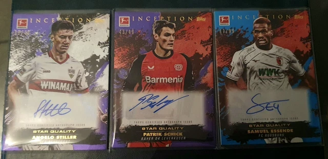TOPPS INCEPTION BUNDESLIGA 2024/25 Stiller Schick Essende Auto lot ...