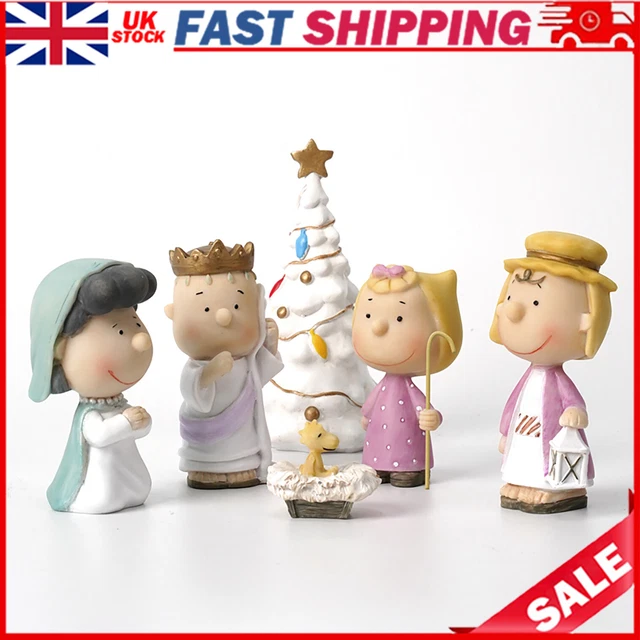 6PIECE LENOX Peanuts Nativity Christmas Pageant Set Snoopy Charlie ...