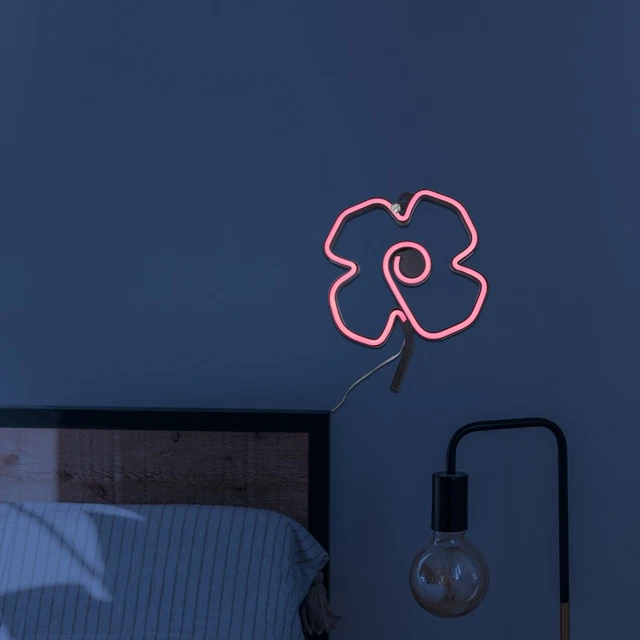 LED LIGHT HANGING Rose Shape Led Neon Sign Decorative Light Party Decor ...