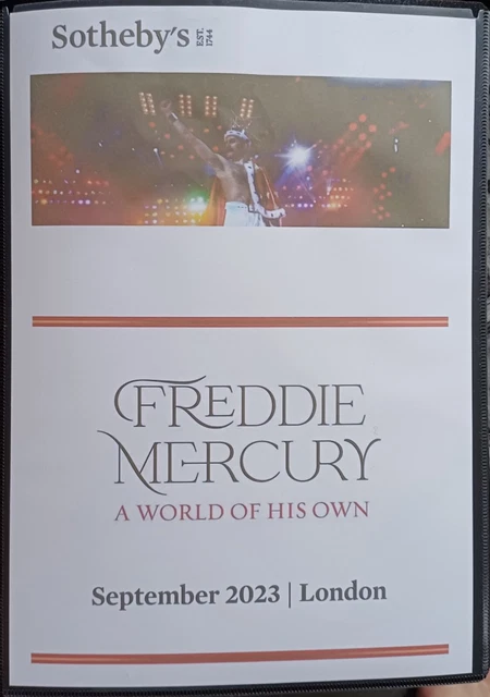 FREDDIE MERCURY'S UNIQUE Presentation Book with List Of All Auctions sold Items! £25.00 ...