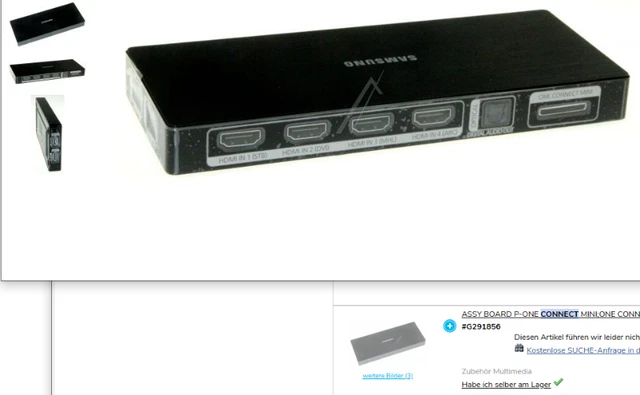 ORIGINAL SAMSUNG ONE Connect Box ohne Kabel ue55ju one connect mini EUR ...