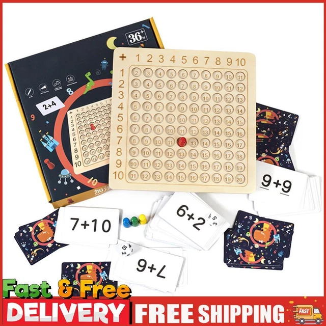 WOODEN BOARD GAME Early Learning Montessori Math Chart Chart Game for 7 ...